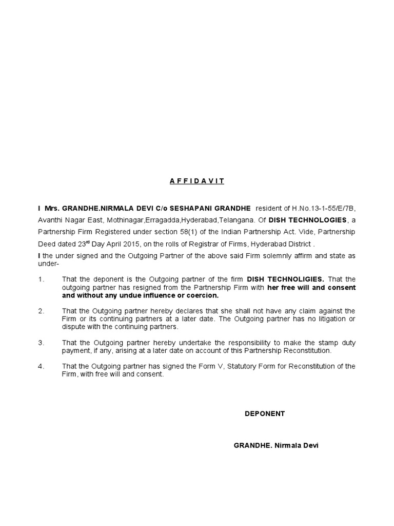 A F F I D A V I T | PDF