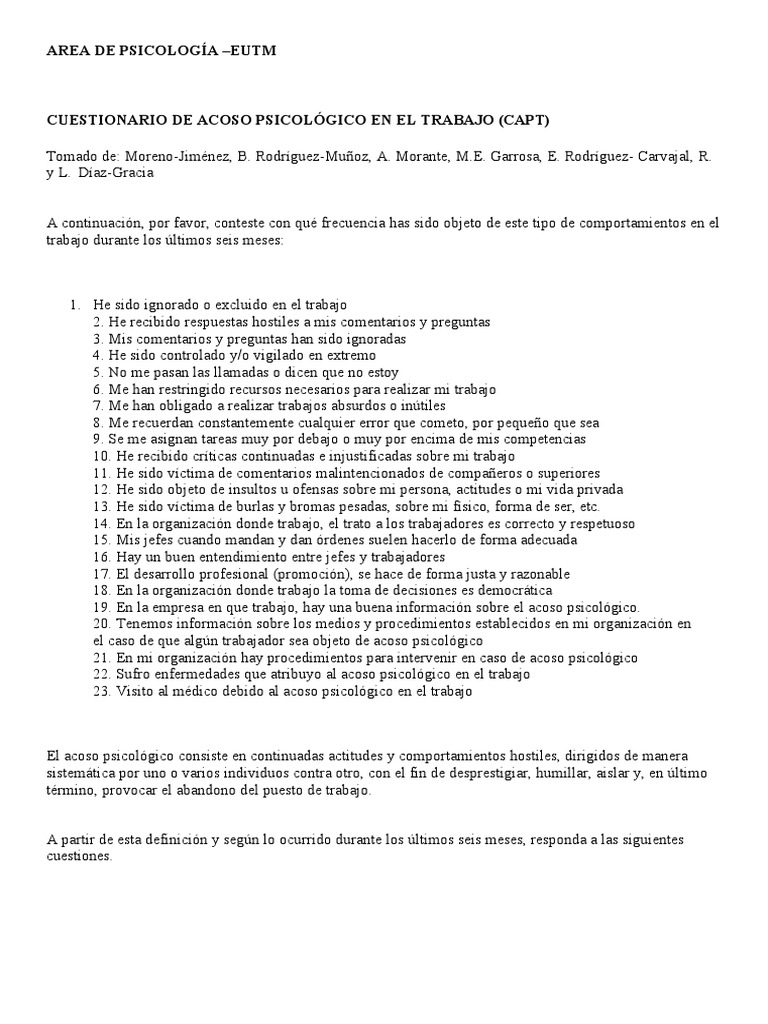CAPT | PDF | Sicología