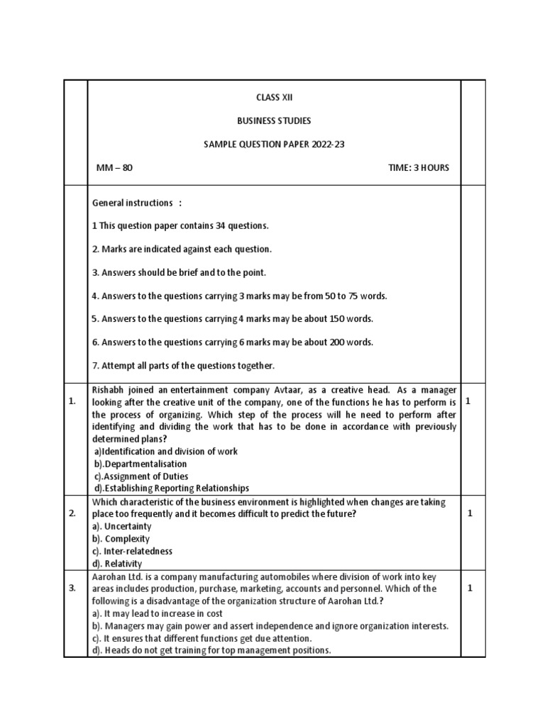 Class 12 Business Studies Sample Paper | PDF | Stocks | Debt