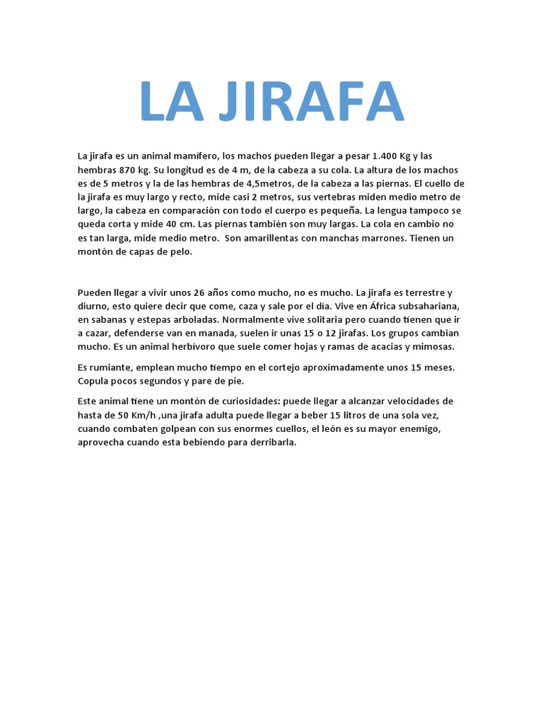 La Jirafa | PDF