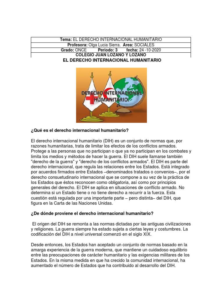 Derecho Internacional Humanitario | PDF | Política
