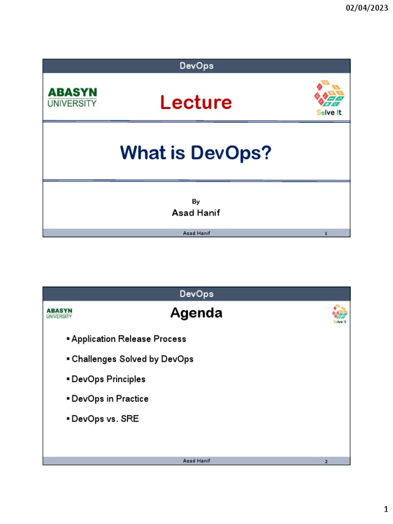 (DevOps) Lecture - What Is DevOps - For Students | Download Free PDF | Computing | Technology ...