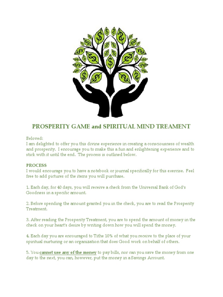 Prosperity Game and Treatment | PDF | Money | Experience