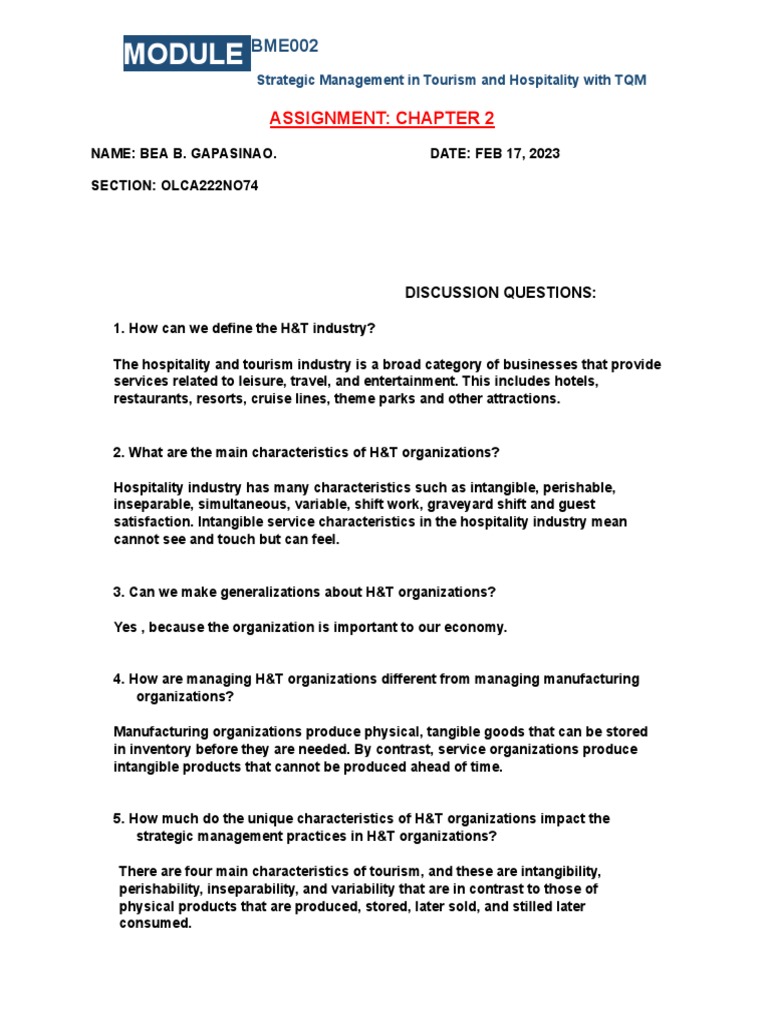 Assignment Chapter 2 | PDF | Strategic Management | Business Assignment Chapter 2 | PDF | Strategic Management | Business