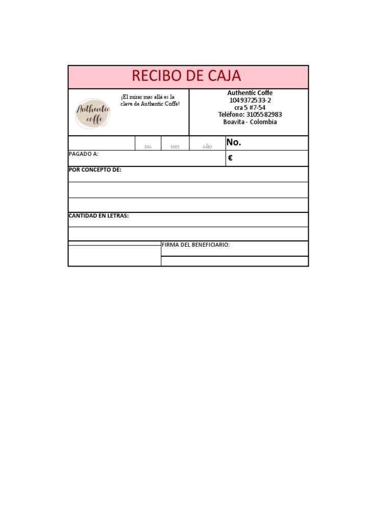Recibo de Caja Menor ORIGINAL | PDF