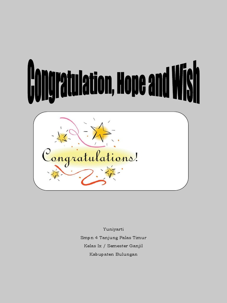 Bahan Materi Ajar Congratulation Yuniyarti | PDF | Karier ...