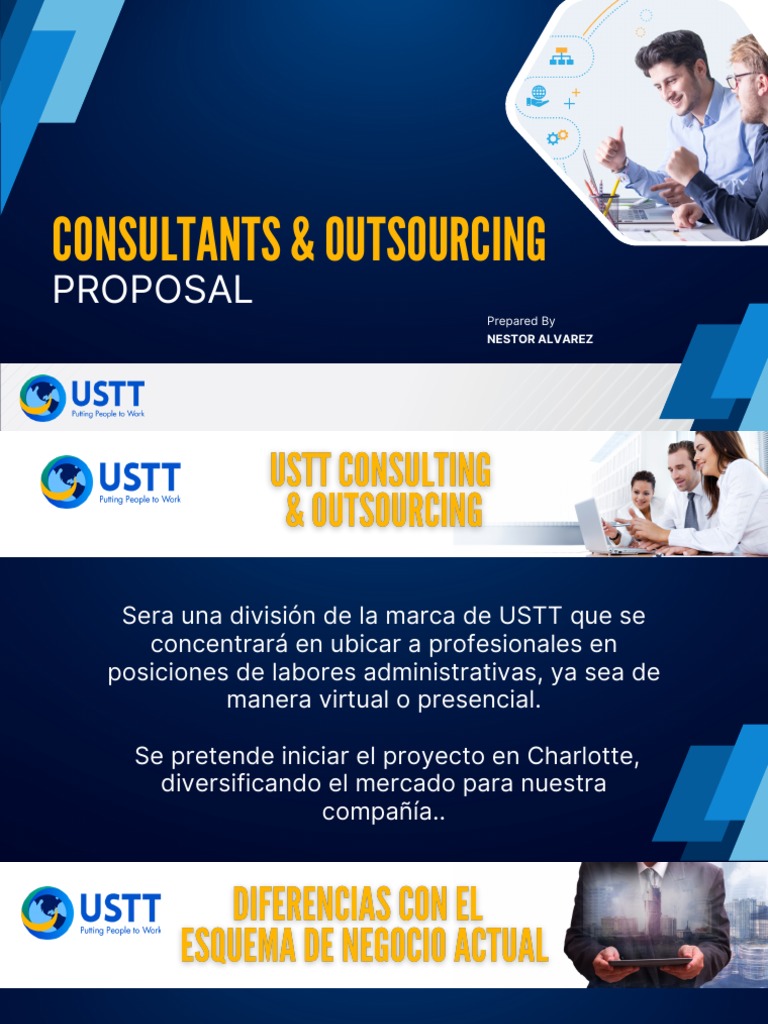 Navy Modern Marketing Proposal | PDF | Business | Economias
