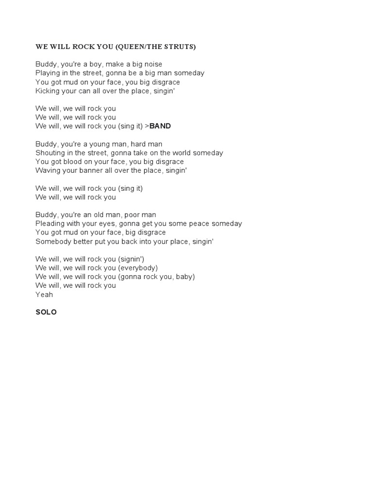 We Will Rock You | PDF