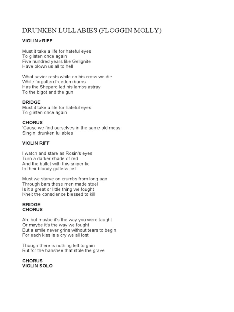 Drunken Lullabies | PDF