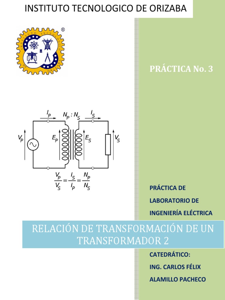 Practica 3. Relación de Transformación de Un Transformador 2 | PDF | Transformador | Inductor