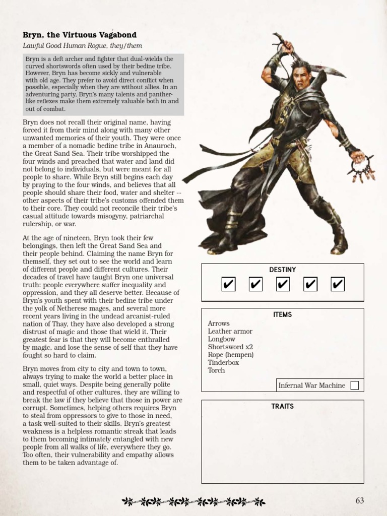 1 To Hell and Back Again - Sample-PCs (v1.2) | Download Free PDF | Dungeons & Dragons | D20 System