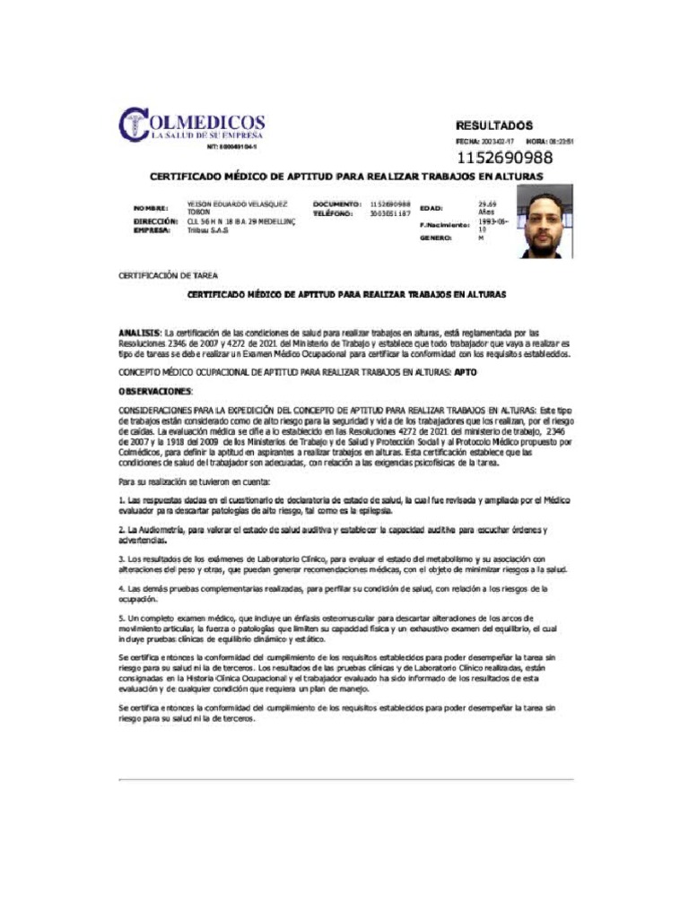 Examen en Énfasis en Alturas Yeison Eduardo Velasquez | PDF