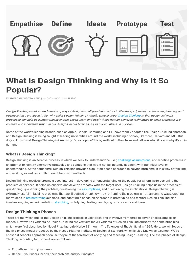 What Is Design Thinking and Why Is It So | PDF | Design Thinking | Thought