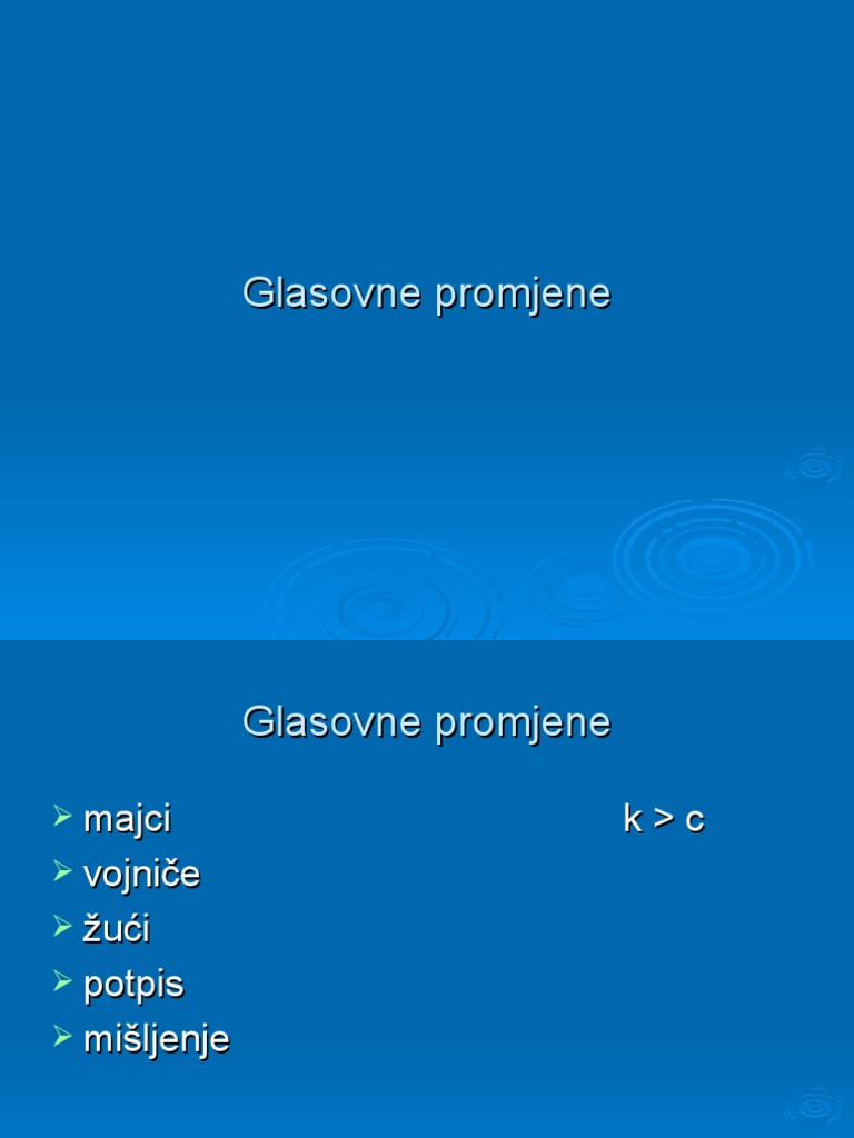Glasovne Promjene OBRADA | PDF