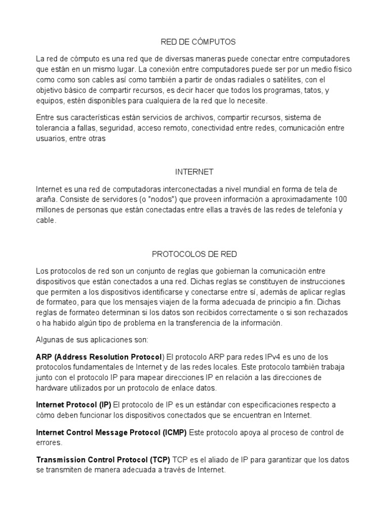 Compu To | Descargar gratis PDF | Red de computadoras | Protocolos de internet