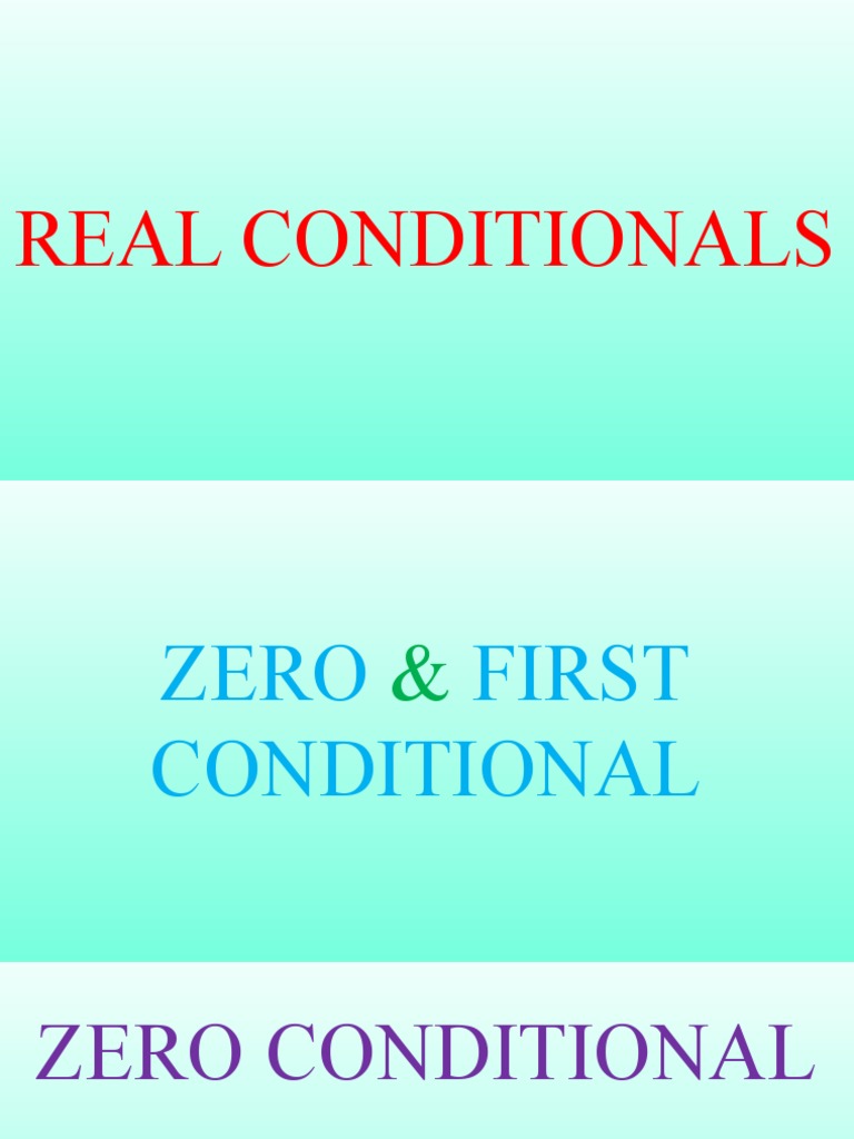 12-Real Conditionals | PDF