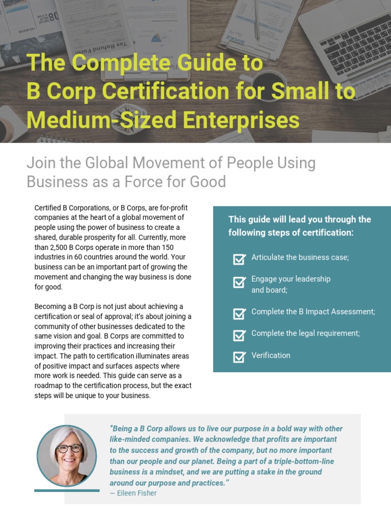 Complete Guide To B Corp Certification For SME | PDF | Governance | Employment