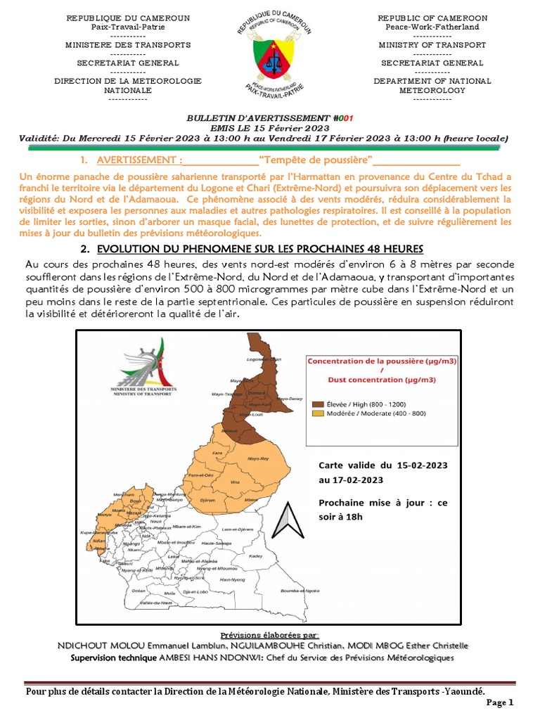 Alerte Tempete de Poussiere #001f | PDF | Branches de la météorologie ...