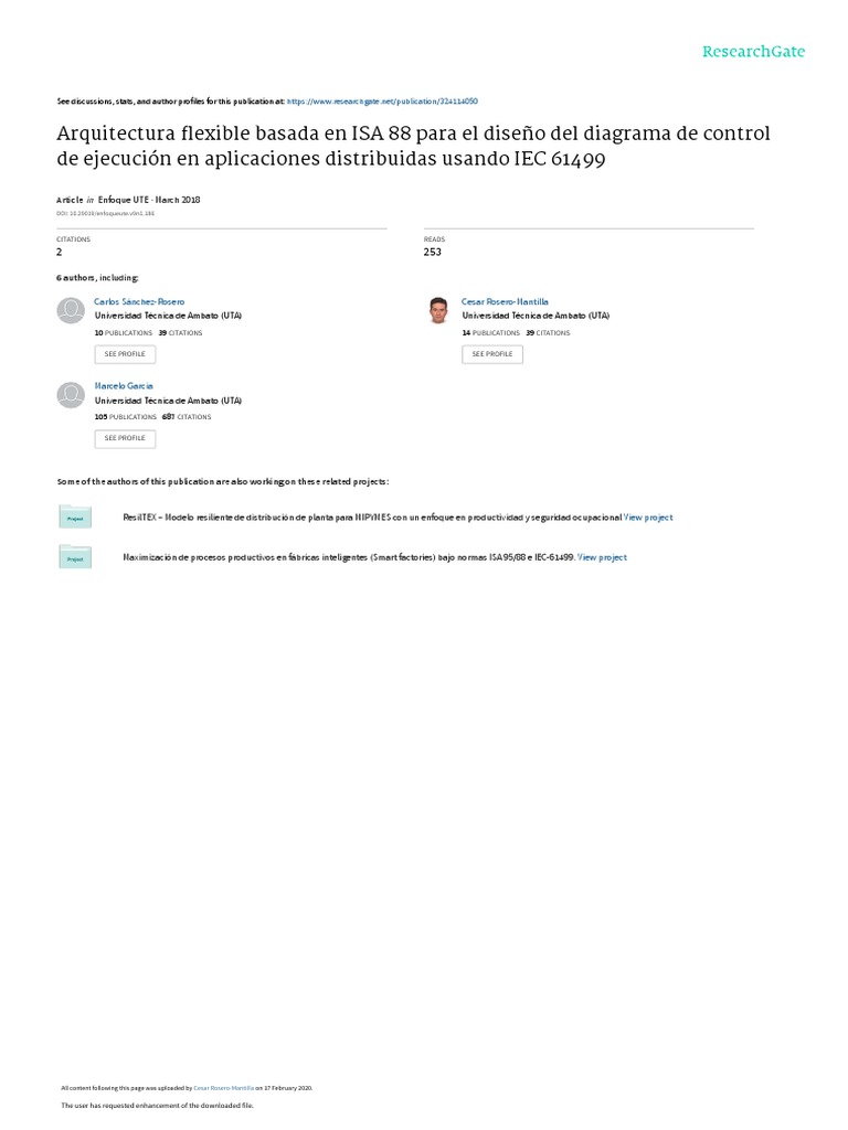 Arquitectura Exible Basada en ISA 88 para El Diseño Del Diagrama de ...