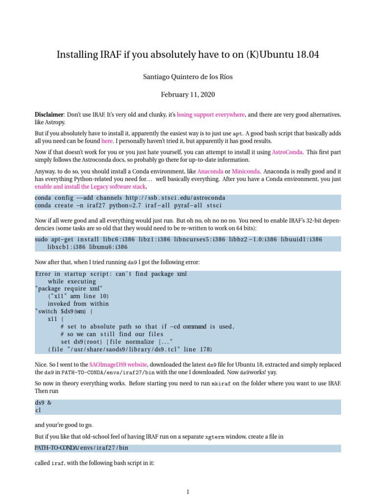 Iraf Install SQ | PDF | Computer Engineering | Computer Architecture
