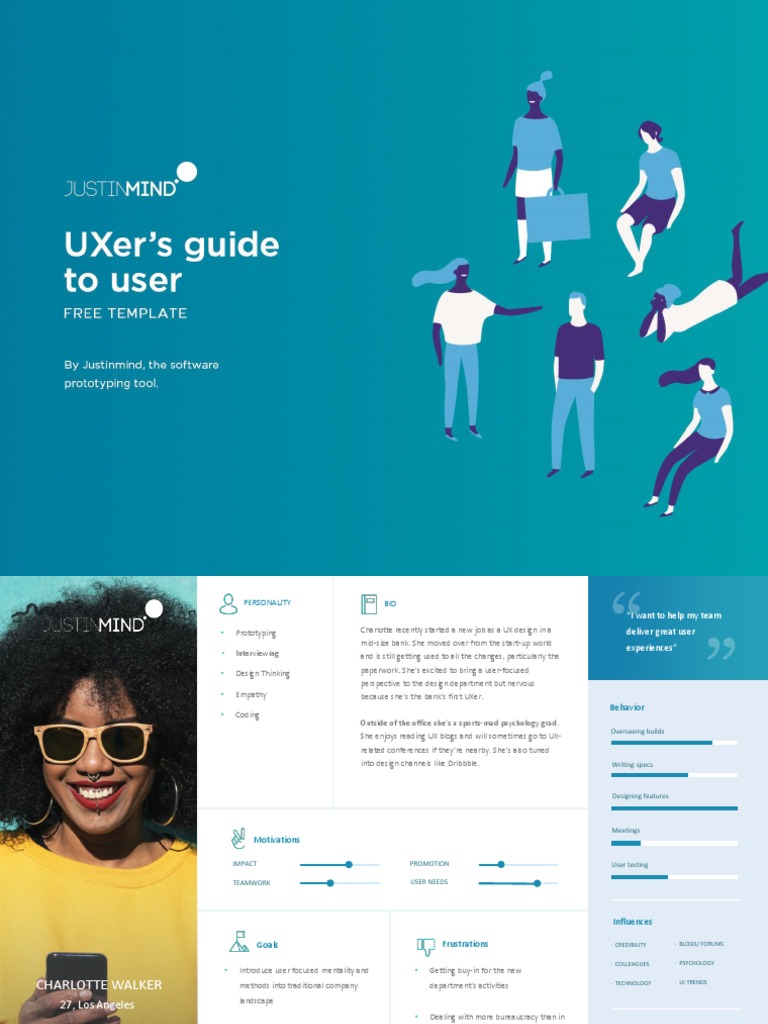 User Personas Justinmind Template | Download Free PDF | Human–Computer ...