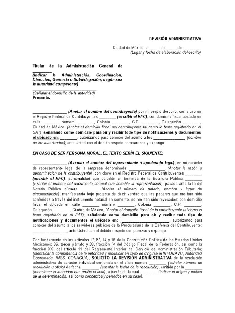 Solicitud de Revisión Administrativa | PDF | Estatuto de limitaciones ...