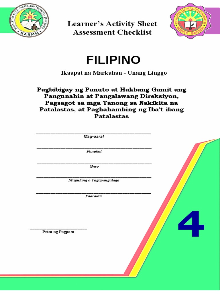 Filipino4 Q4 WK1 | PDF