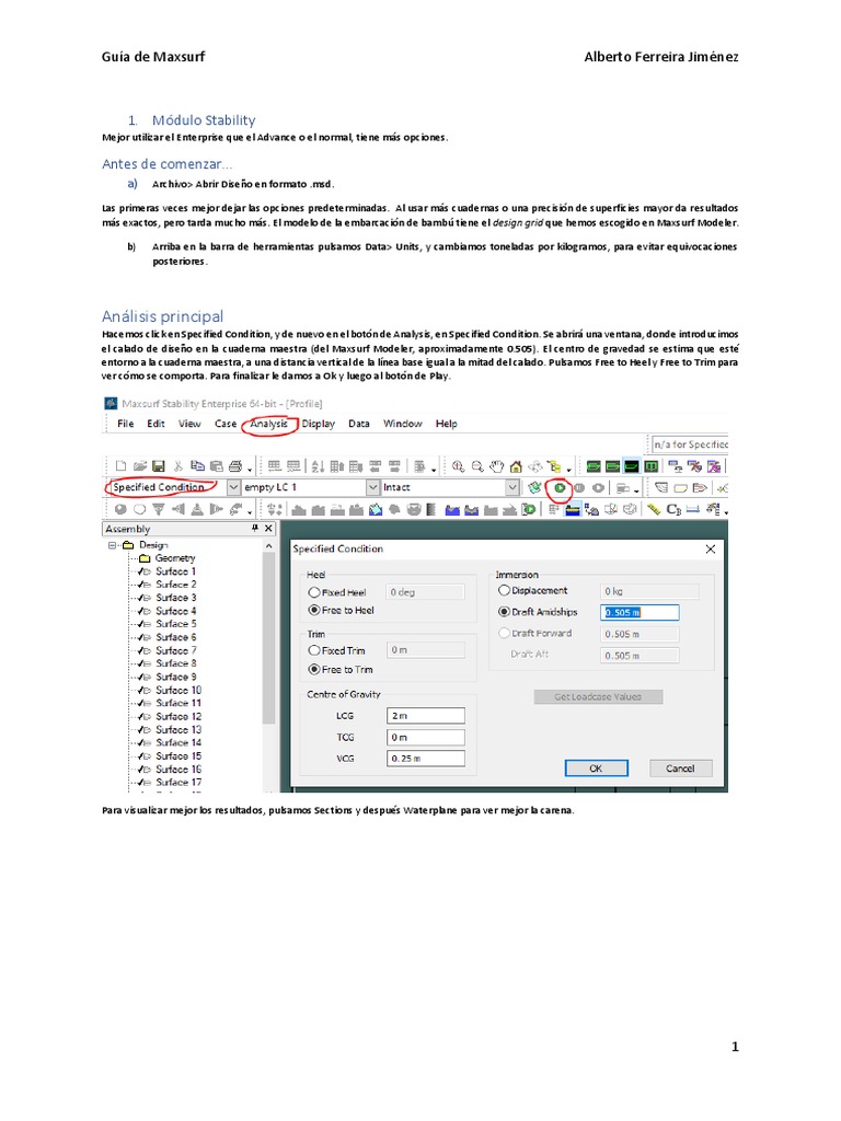 Manual Maxsurf Stability Pdf