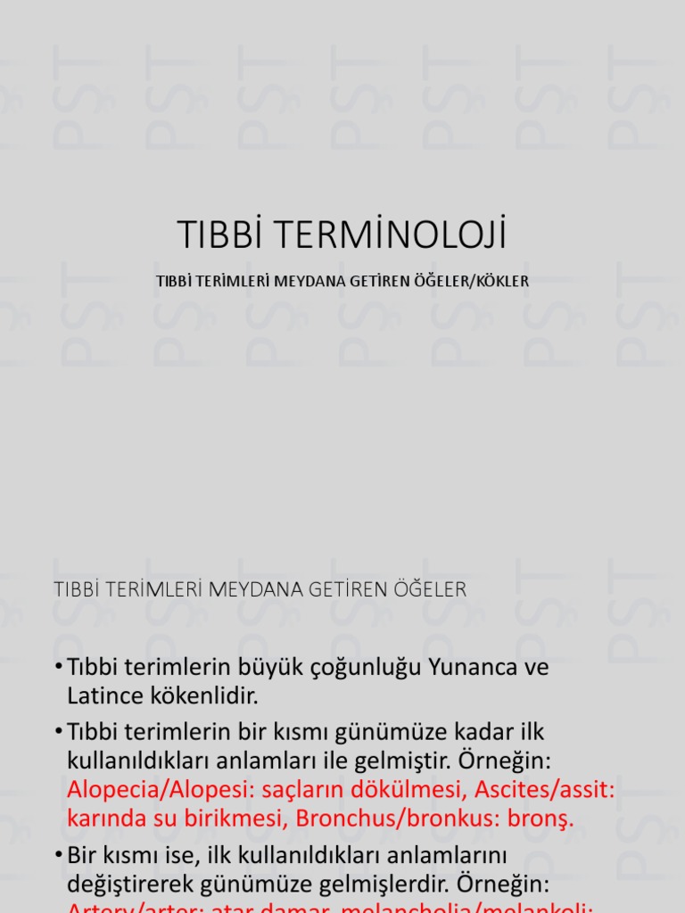 Tibbi Terminoloji 1-9 | PDF