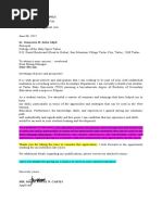 Sample Letter of Intent To Continue Teaching | PDF