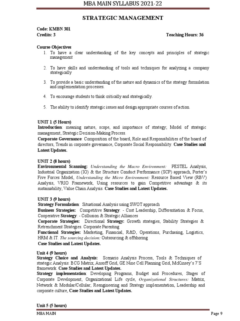 Updated MBA - Common - II Year Syllabus 2021-22 | PDF | Cloud Computing ...
