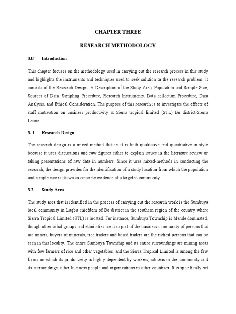 My Chapter 3 Second Correction | PDF | Questionnaire | Sampling ...