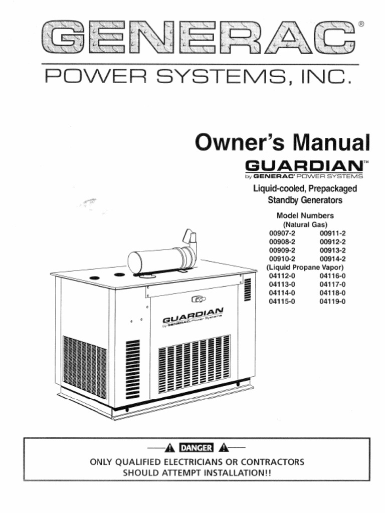 Generac Power Sistems Inc Manual Owners | PDF