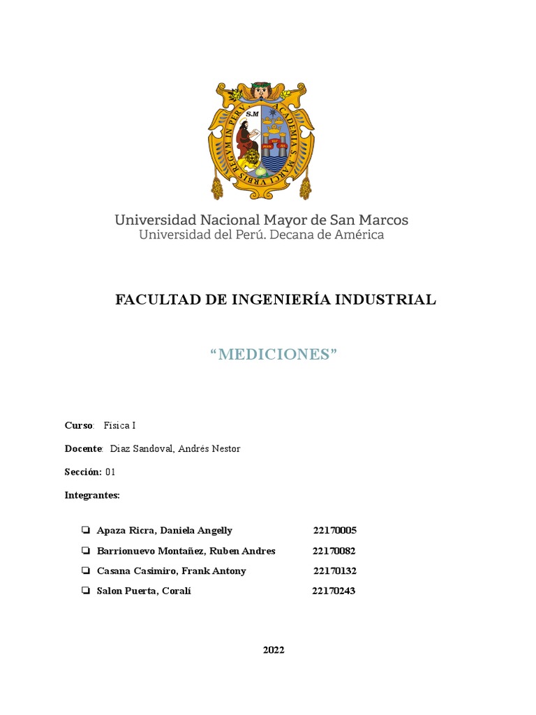 Exp. 01 - Mediciones | PDF | Medición | Ciencias fisicas