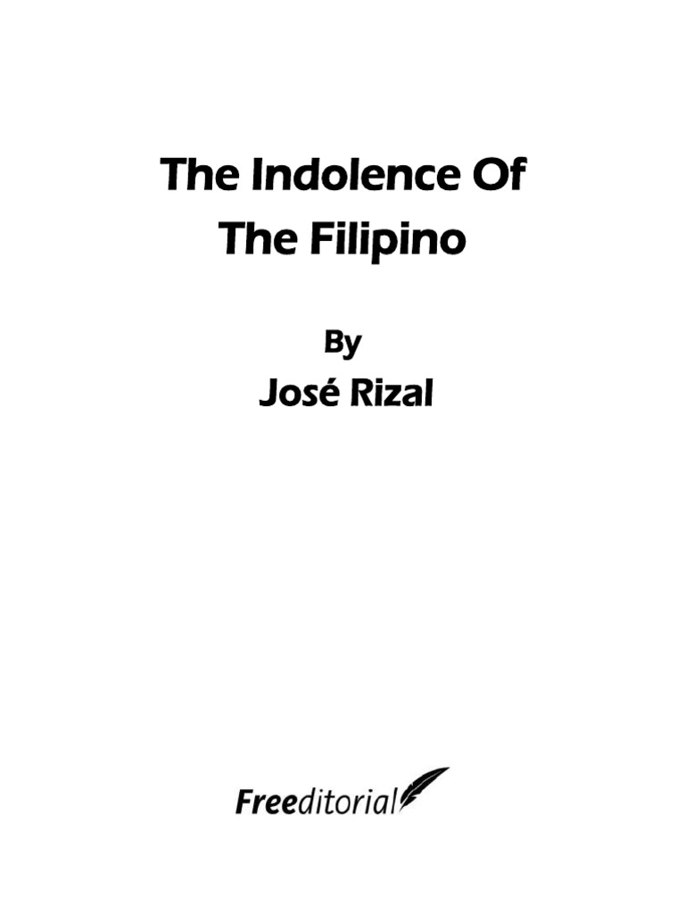 Indolence of the Filipino by Rizal | PDF | Luzon | Piracy