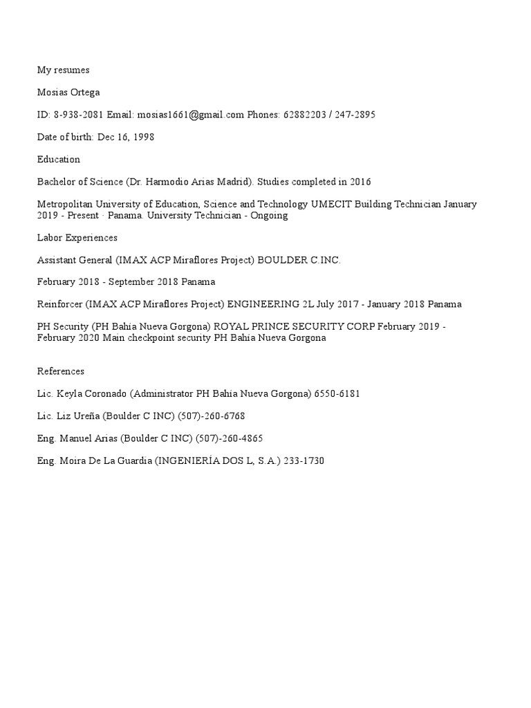 English Resumes | PDF