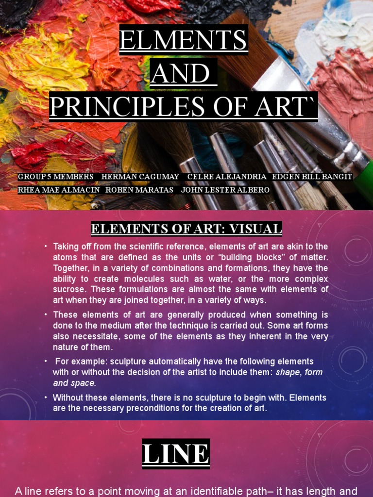 Elements and Principles of Art Explained | PDF | Tempo | Color