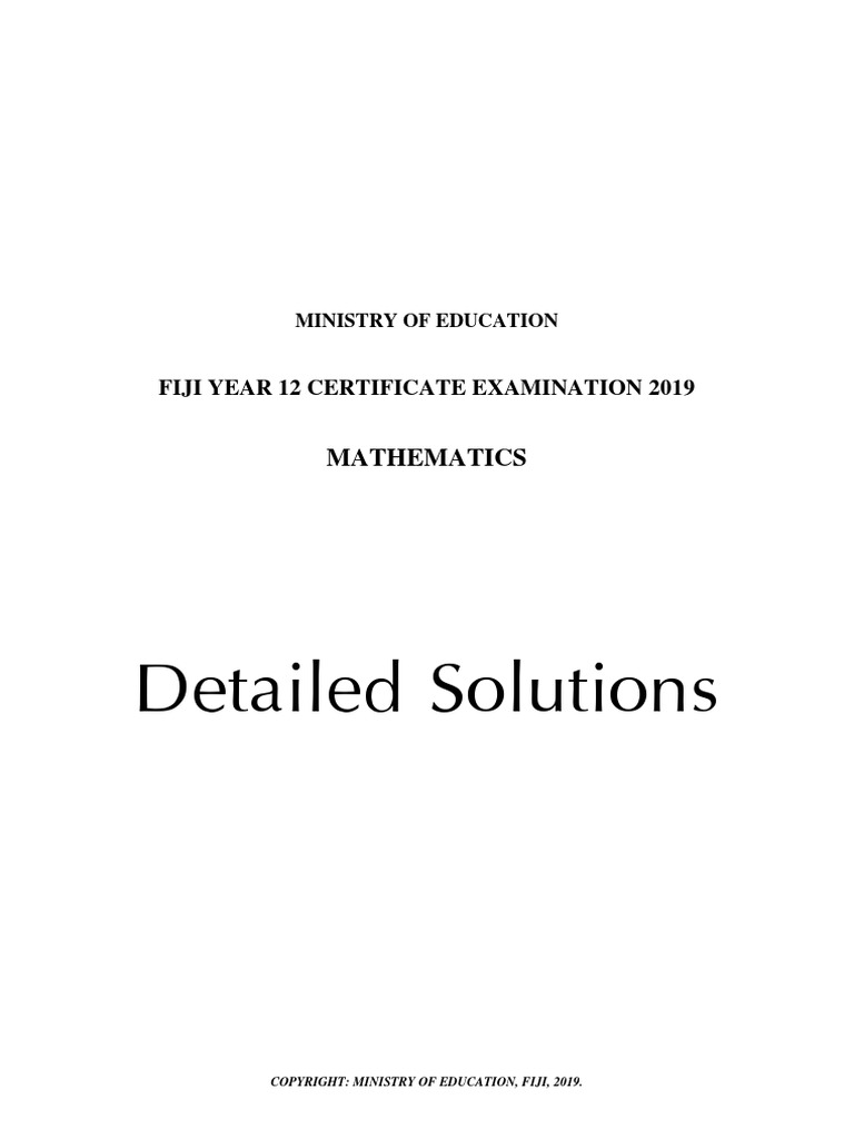 2019 FY12 CEMathematics Detailed Solutions | PDF | Logarithm | Slope
