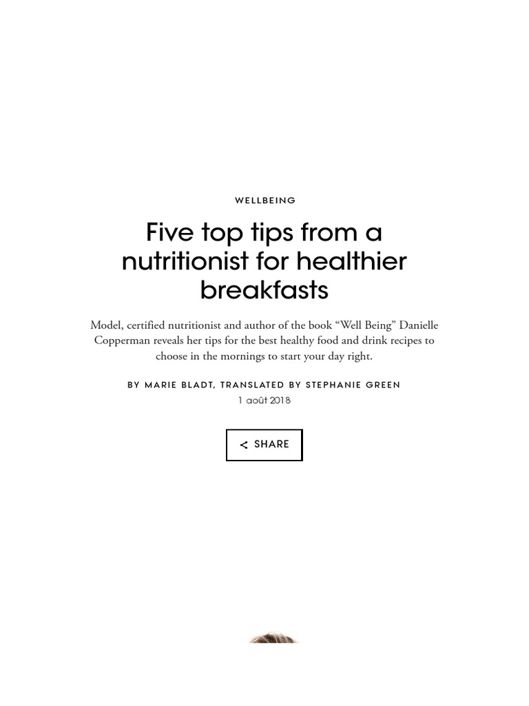 Five Top Tips From A Nutritionist For Healthier Breakfasts - Vogue ... Five Top Tips From A Nutritionist For Healthier Breakfasts - Vogue ...