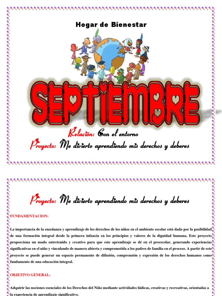 Planeación Septiembre | PDF | Aprendizaje | Educación de la primera ...