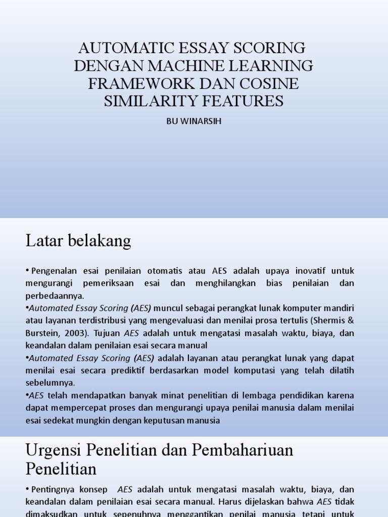 Automatic Essay Scoring | PDF