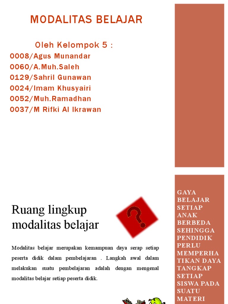 Kelompok 5 Modalitas Belajar | PDF