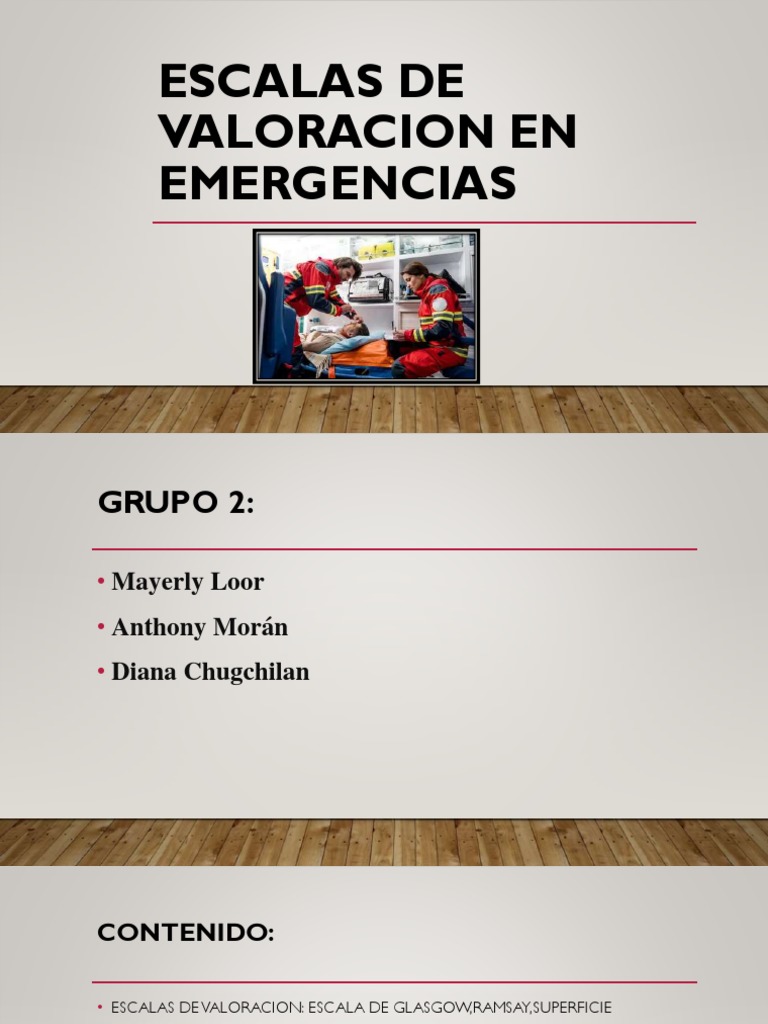 Escalas de Valoracion en Emergencias | PDF
