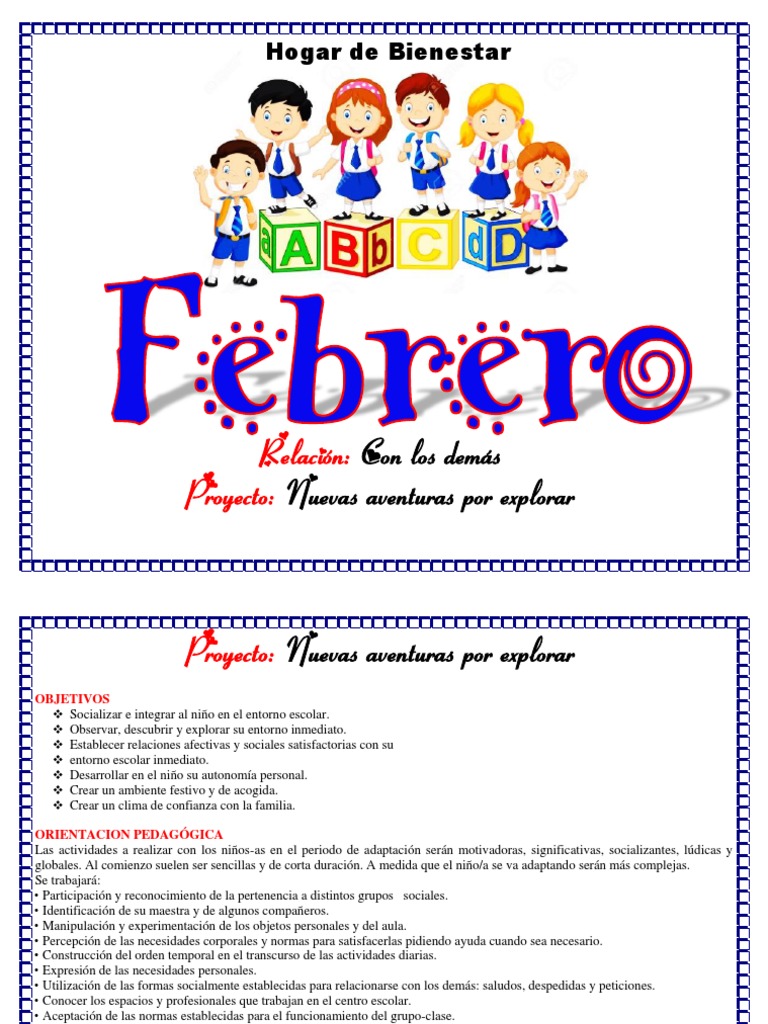Planeación Pedagógica Febrero 2025 | PDF | Infancia