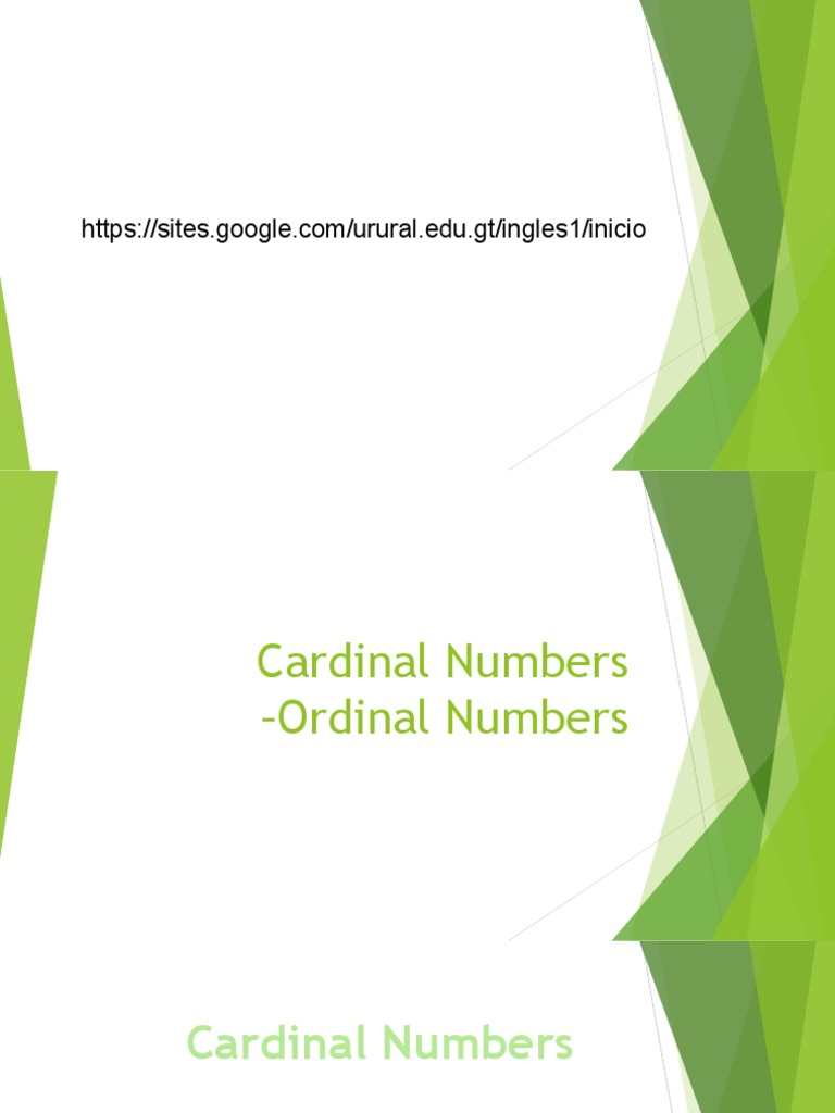 Cardinal Numbers - Ordinal Numbers | PDF
