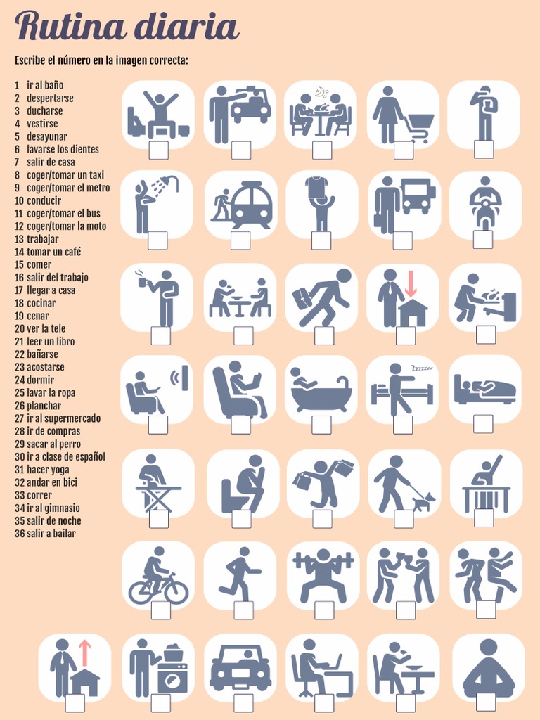Rutina Diaria para Llenar | PDF