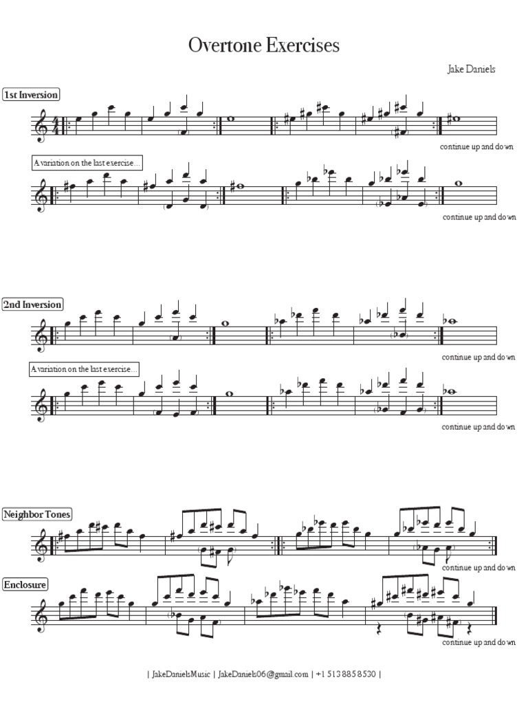 Music Theory: Inversions & Tones Exercises | PDF | Music Theory | Elements Of Music