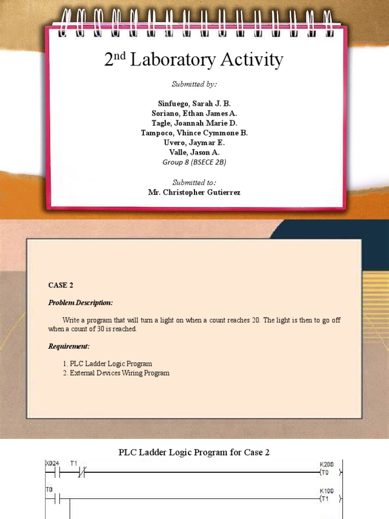 Group 8 - B - Laboratory Activity 2 | PDF | Programmable Logic Controller | Timer