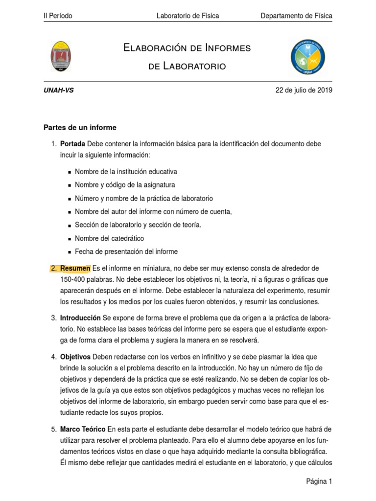 Elaboración de Informes | PDF | Experimentar | Laboratorios