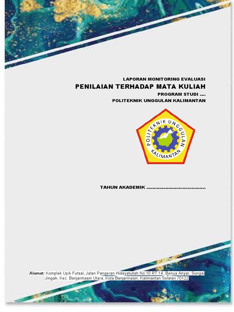 Form Laporan Monitoring Evaluasi Penilaian Mata Kuliah Pdf